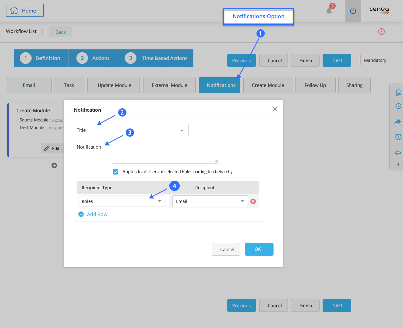 Notify Owner | Help Guide | Knowledge Base | CentraHub CRM